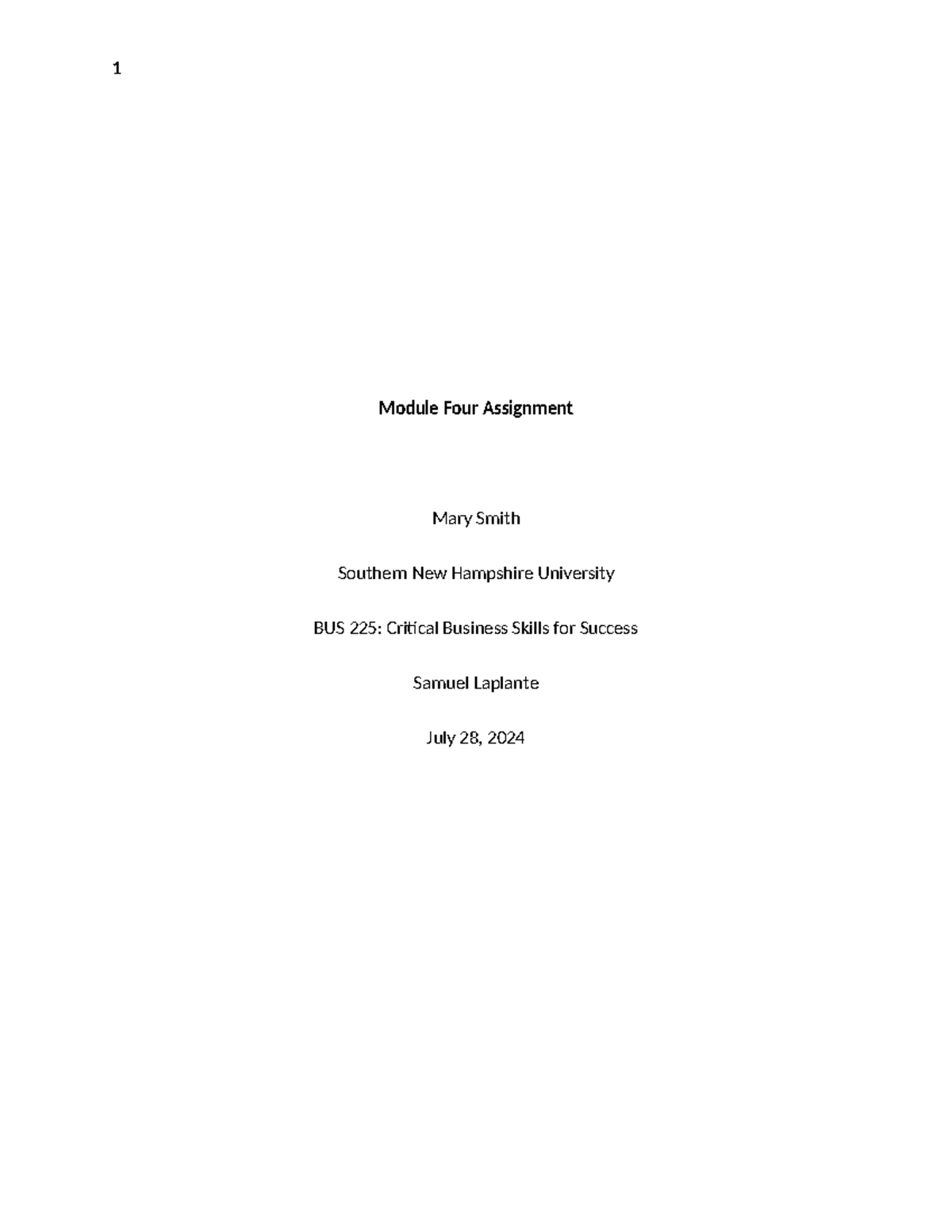 BUS225 Module Four Assignment - Module Four Assignment Mary Smith ...