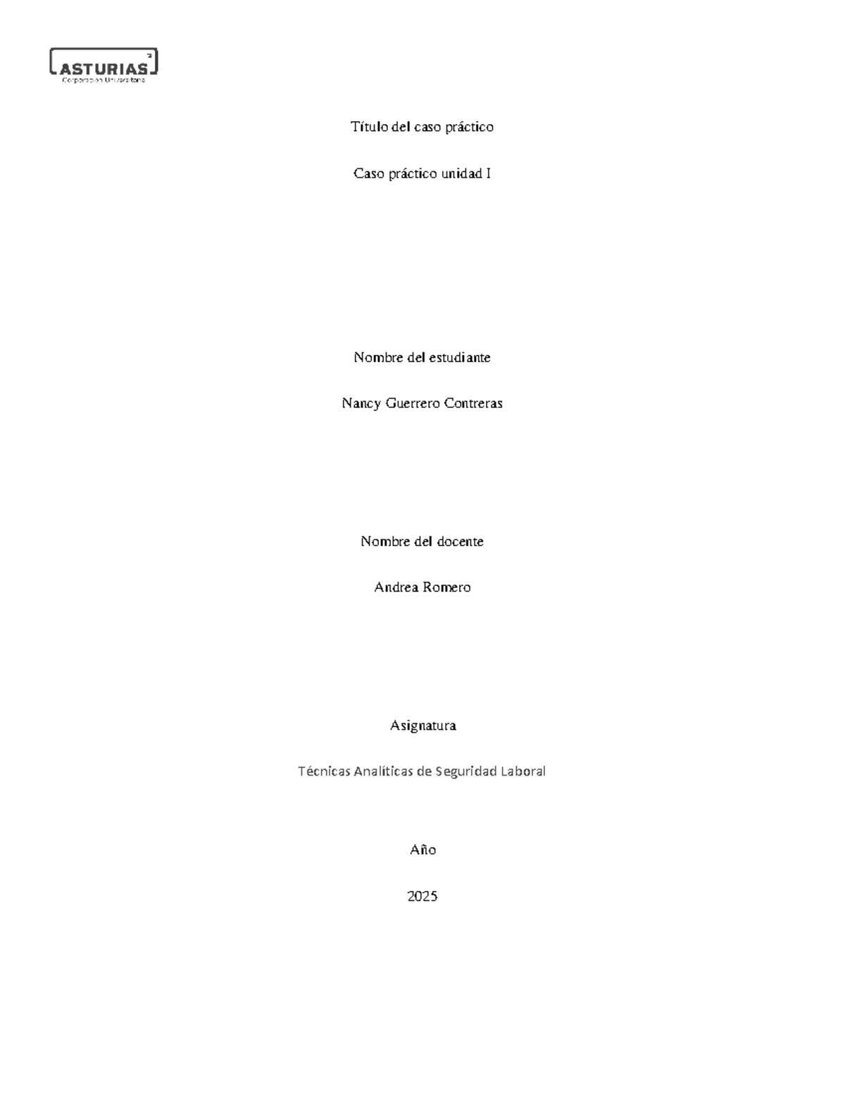 CASO Práctico Unidad I: Evaluación de Medidas Preventivas en Seguridad ...