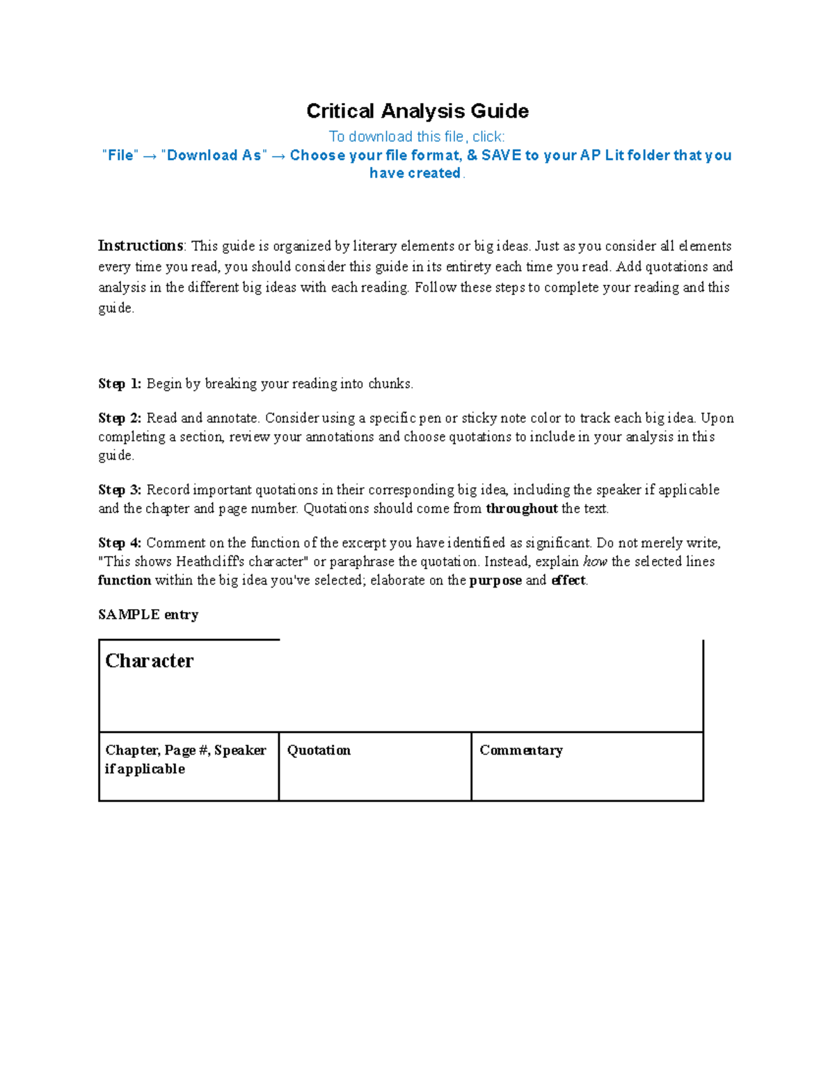 02.05 Critical Analysis Guide - Critical Analysis Guide To download ...