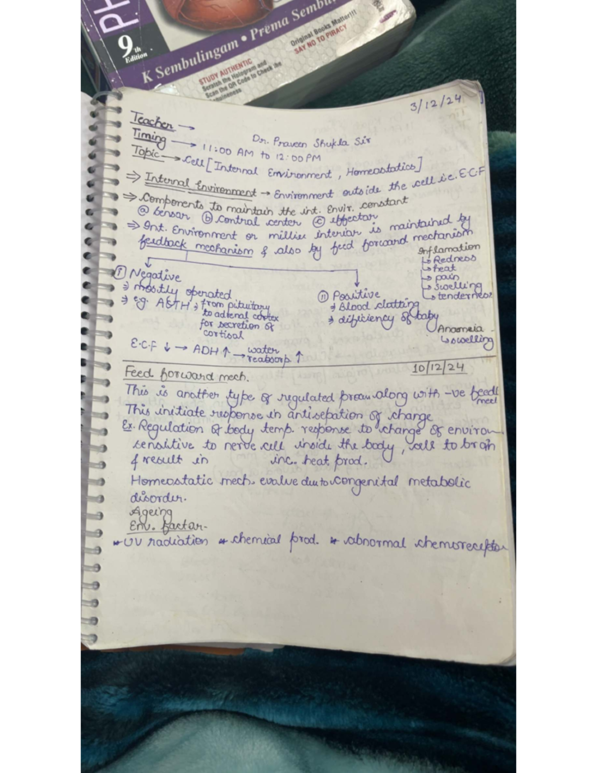 Physiology Complete Notes for N AM 1y 12:60 PM Class - Studocu