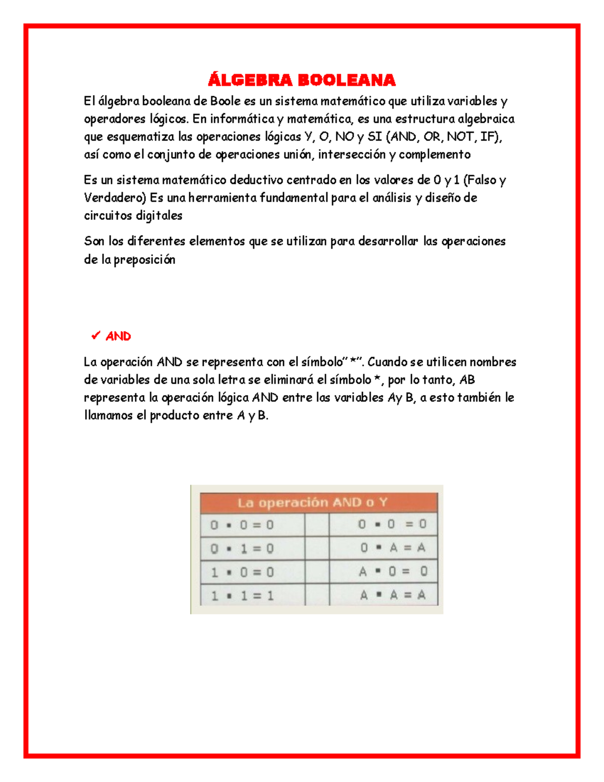 ÁLGEBRA BOOLEANA: Fundamentos y Operaciones Lógicas en Matemáticas ...