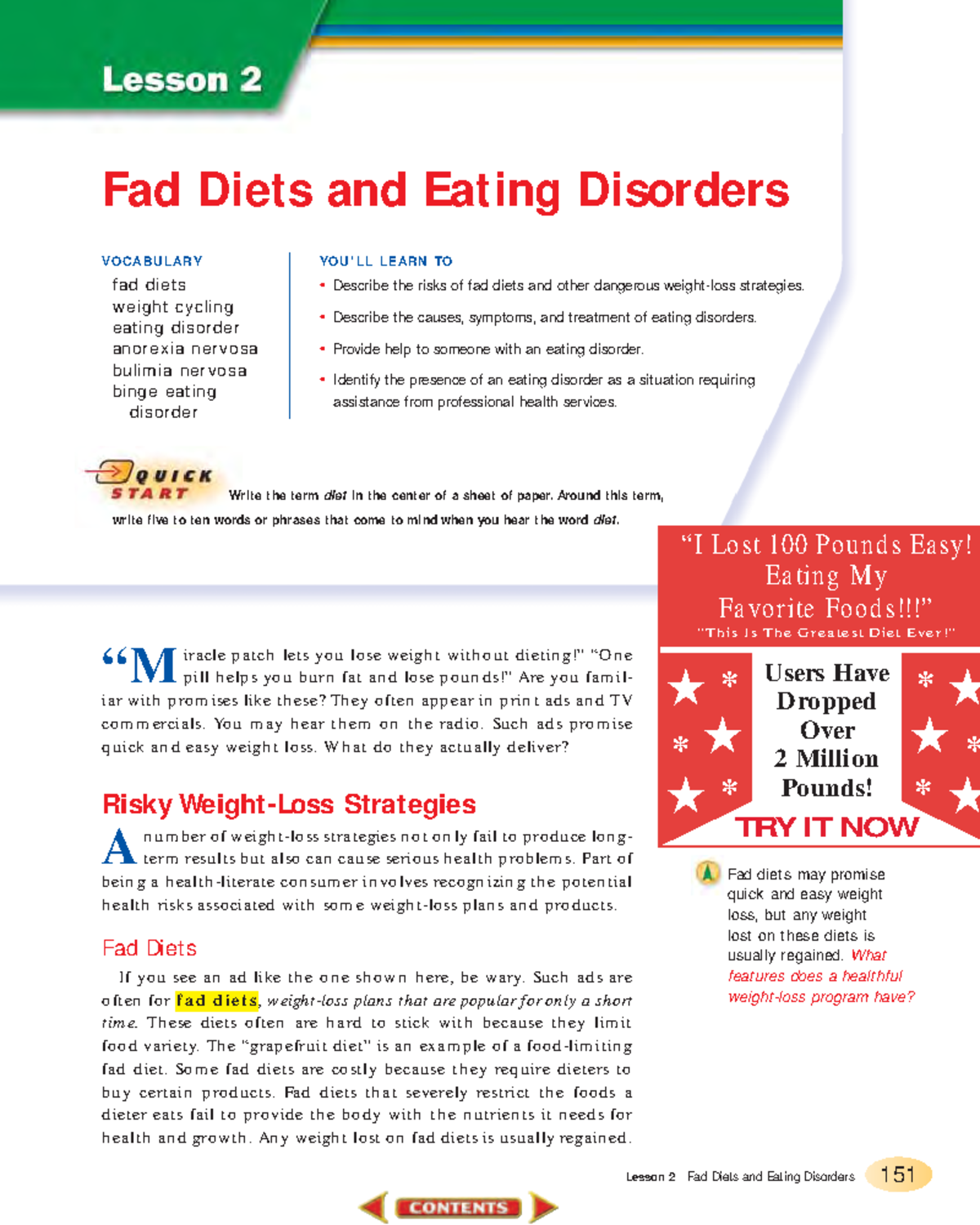 FAD 101: Understanding Fad Diets and Eating Disorders - Key Concepts ...