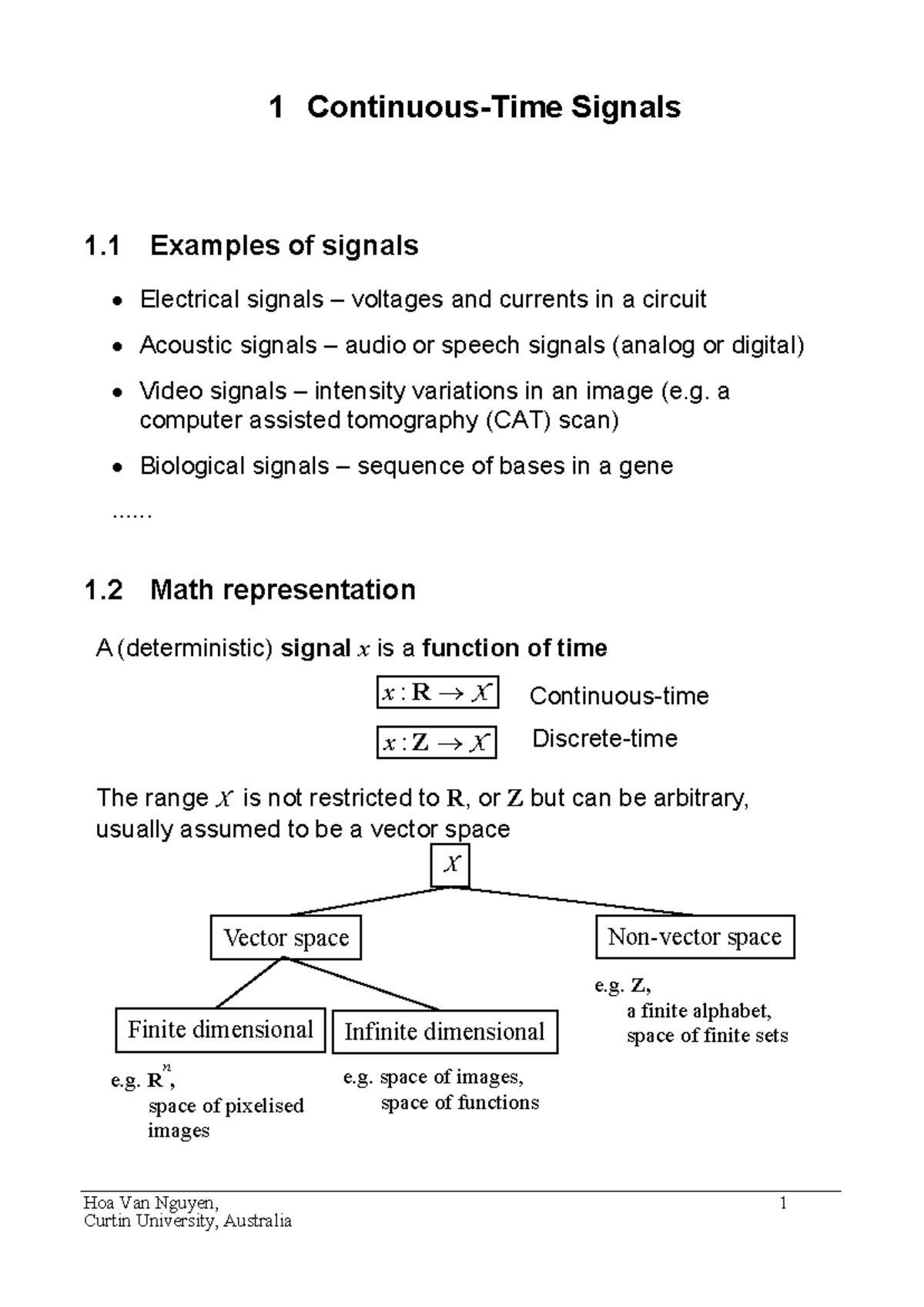 Lect 1 2023 - erwrw - Hoa Van Nguyen, 1 ####### 1 Continuous-Time ...