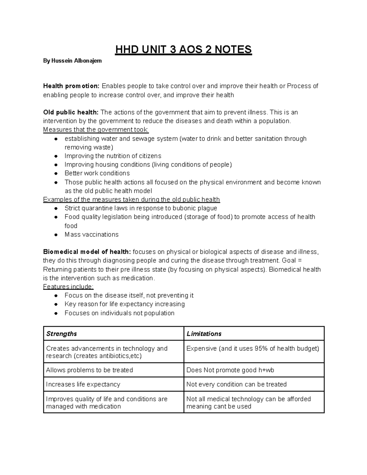HHD UNIT 3 AOS 2 Notes - Hussein Albonajem - HHD UNIT 3 AOS 2 NOTES By ...