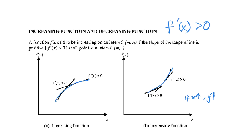 Notes - Differentiation 2: Increasing & Decreasing Functions - Studocu