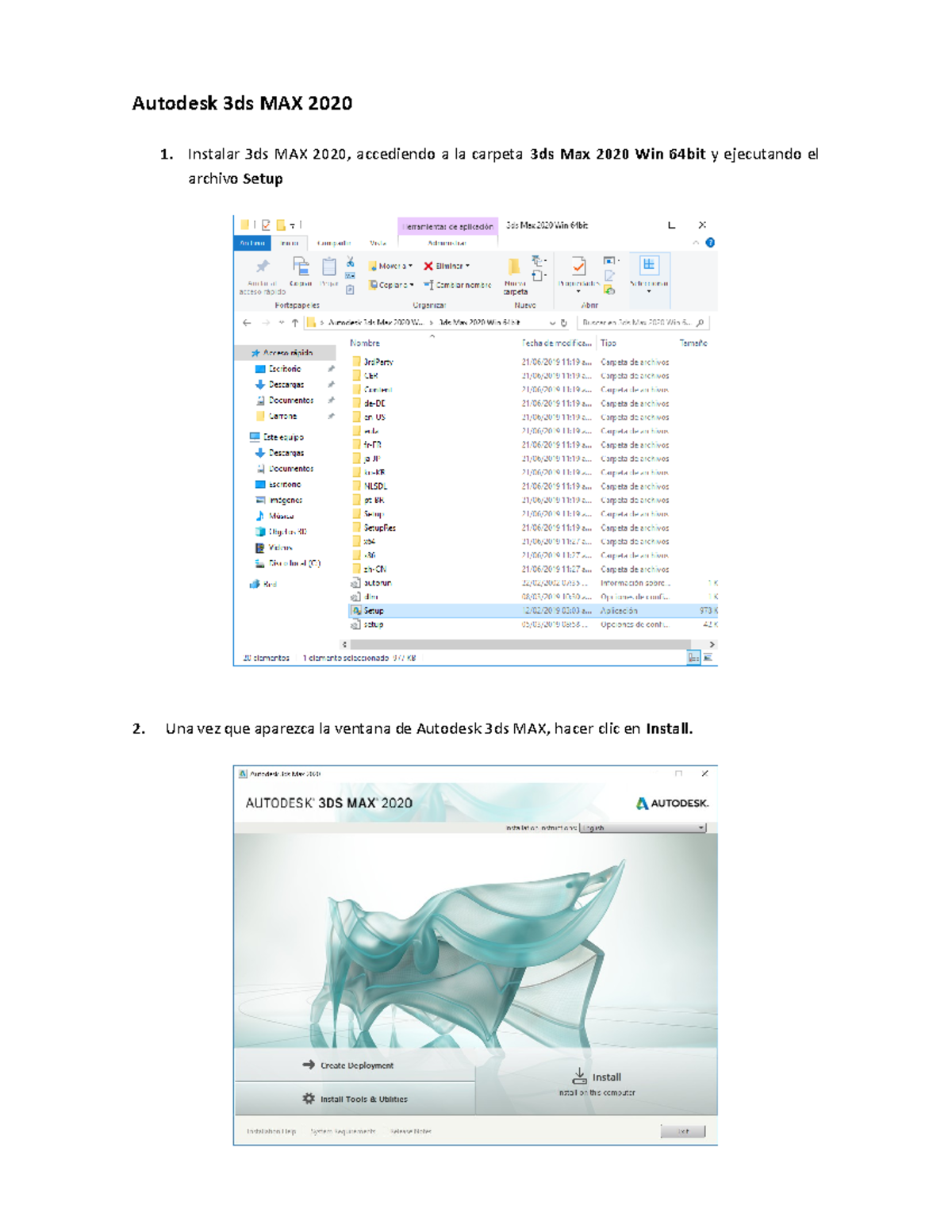 Instrucciones para Instalar y Activar 3ds MAX 2020 - Studocu