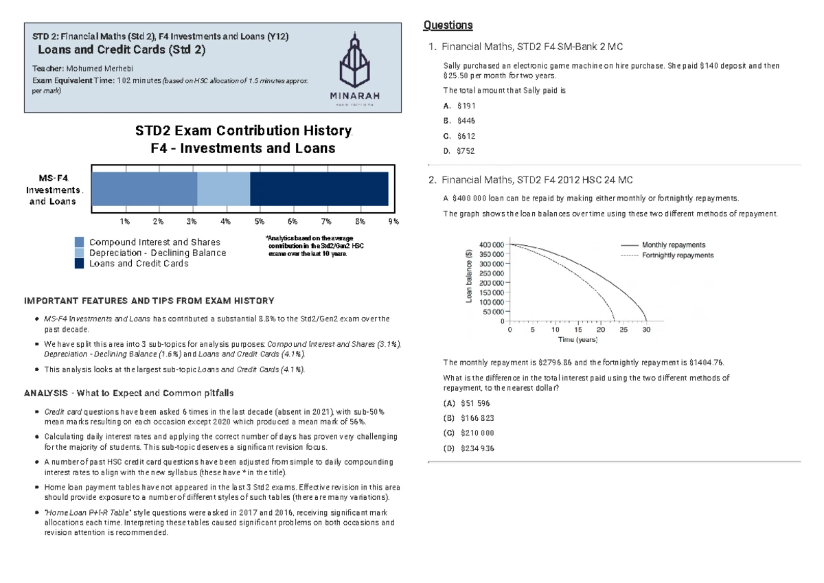 Year 10 Math Formula Sheet 2024: Key Concepts and Relationships - Studocu