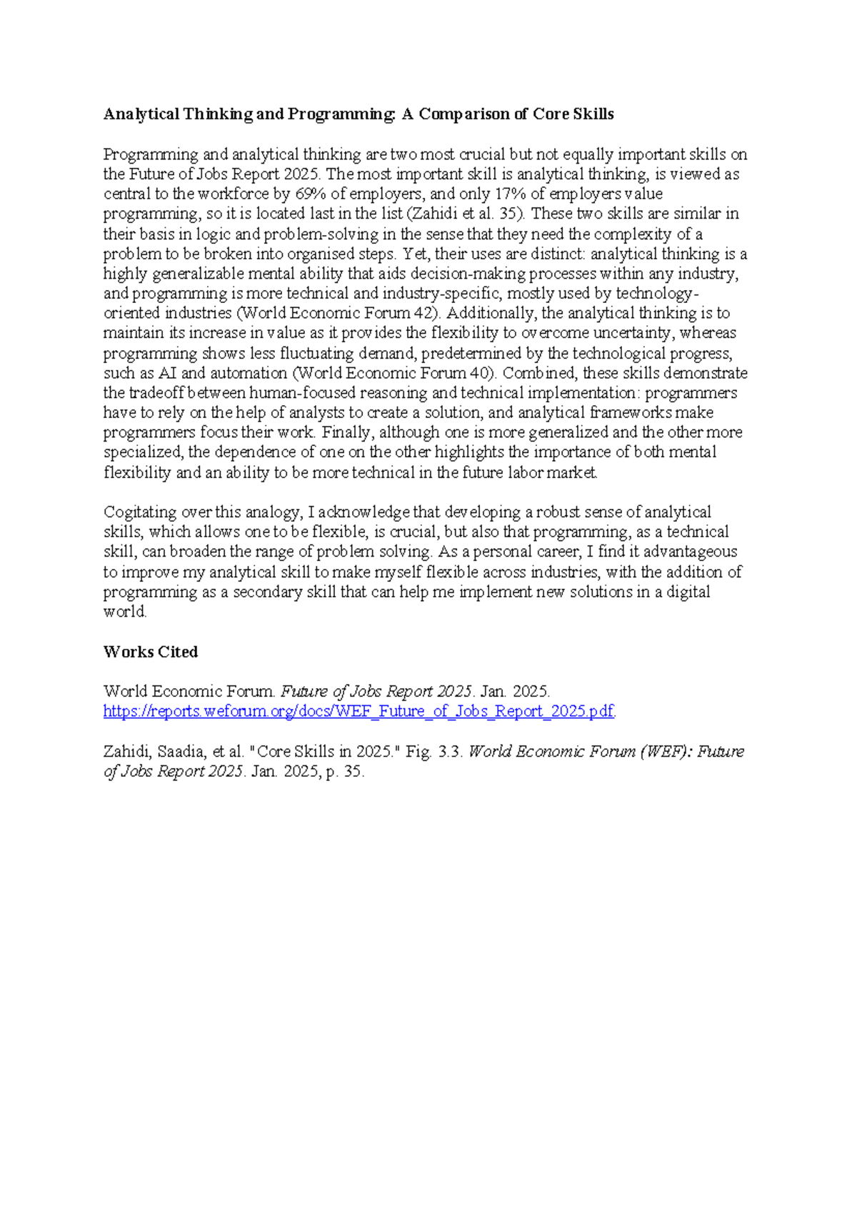 Analytical Thinking vs. Programming: Core Skills Comparison - Studocu