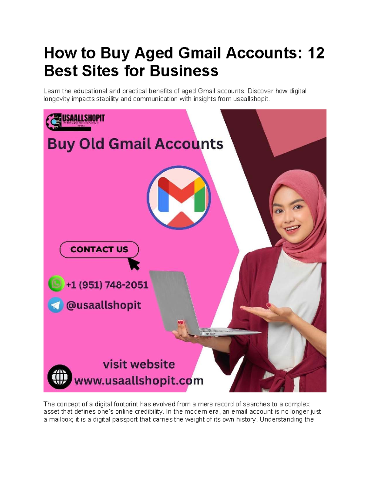 How to Buy Aged Gmail Accounts: 12 Best Sites for Business Insights ...