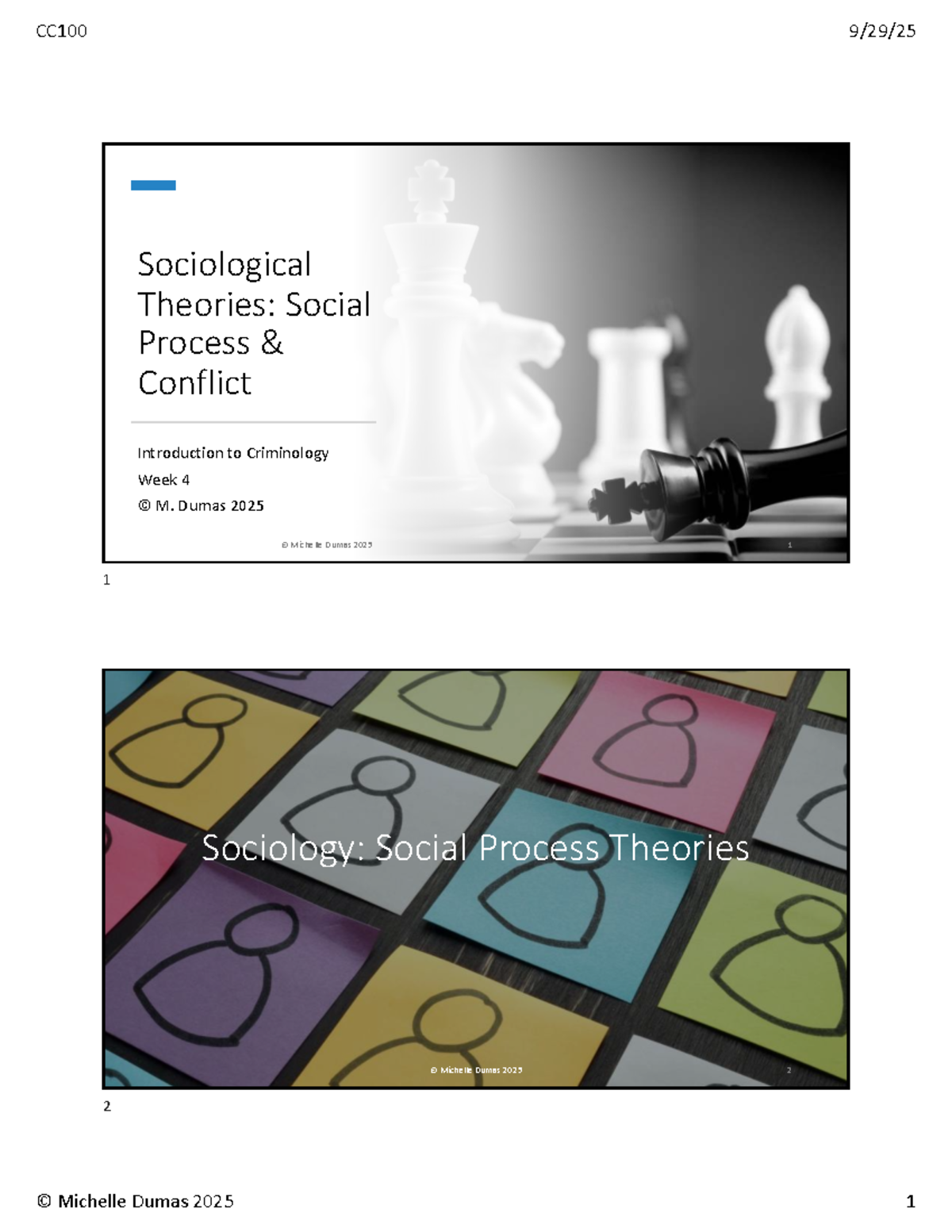 Week 4 CC100 Sociological Theories: Social Process Conflict Overview ...