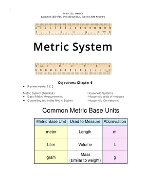 Math 101: Week 4 - Calculations in Patient Assessments and Medication ...