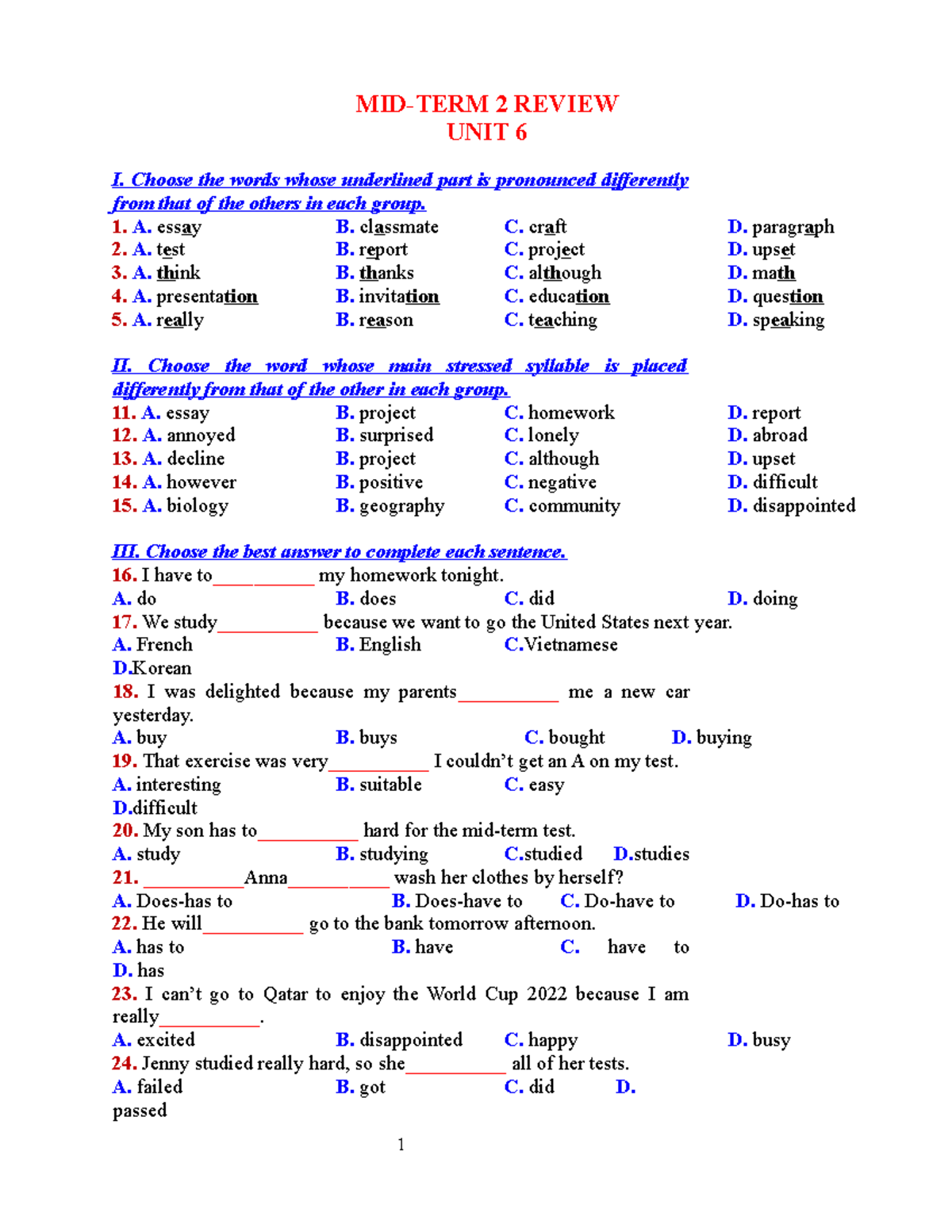 ON U6+7 - Practice and Teaching Material for English Skills - Studocu
