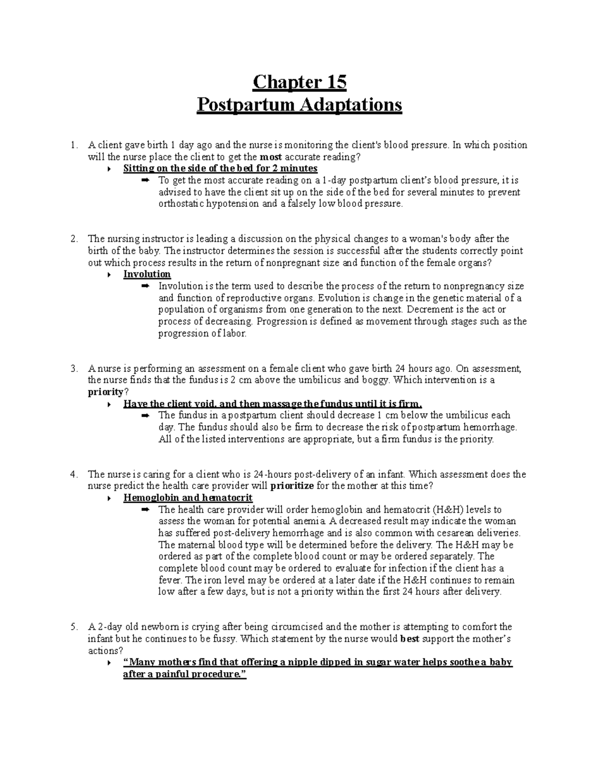 Chapter 15: Understanding Postpartum Adaptations and Care Strategies ...