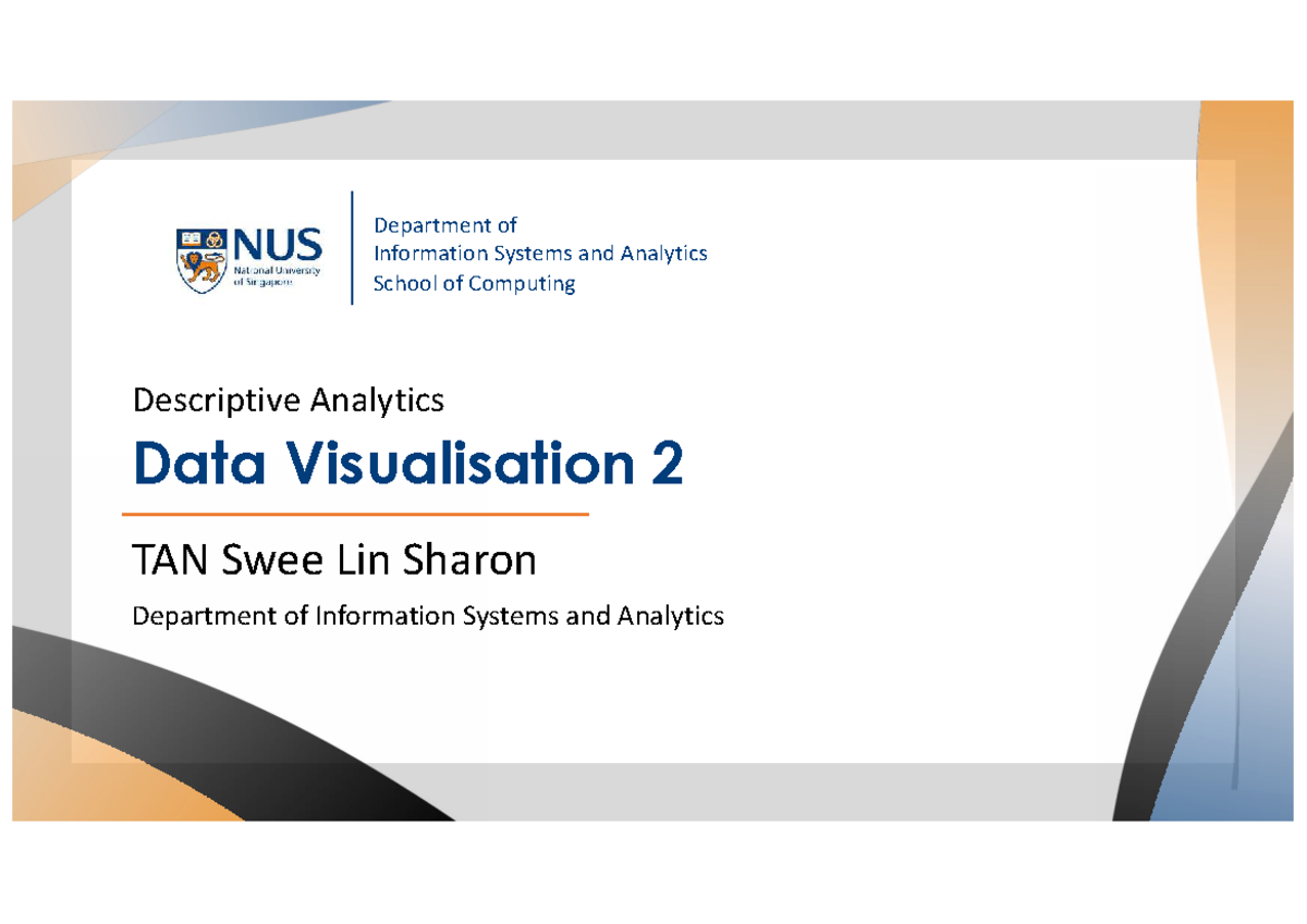 Data Visualisation 2 (ISAN 202) Handout: R Techniques & Insights - Studocu