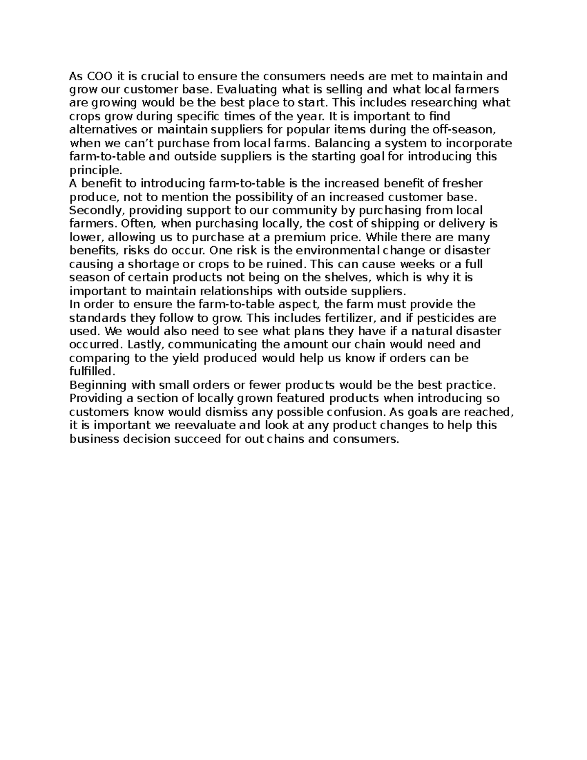 4-2 Discussion: Integrating Farm-to-Table with Triple Bottom Line ...