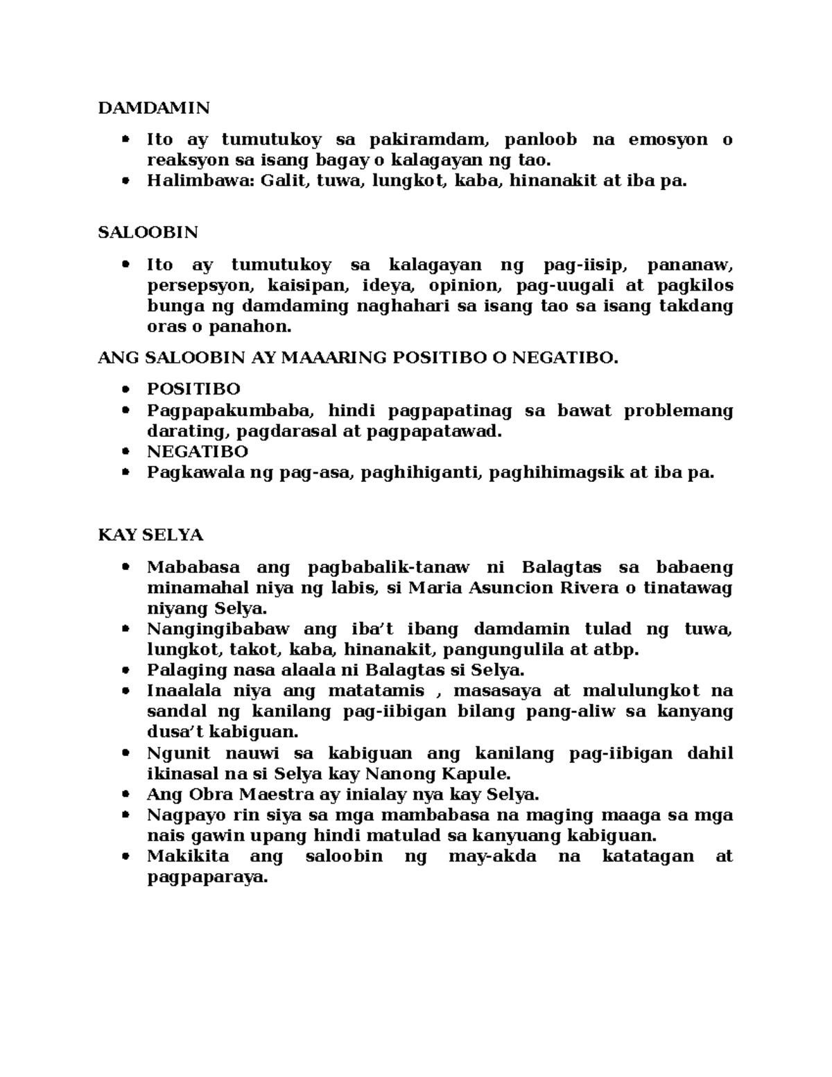 Damdamin at Saloobin: Mga Tauhan sa Florante at Laura (FIL-101) - Studocu