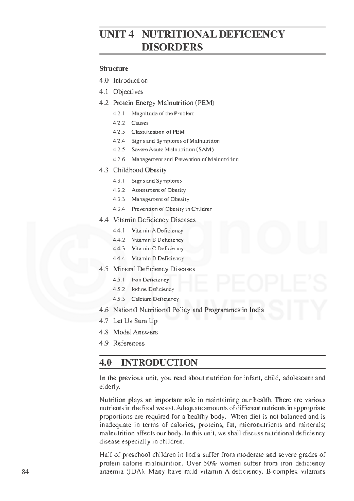 NUTR 101: Unit 4 - Nutritional Deficiency Disorders Overview - Studocu