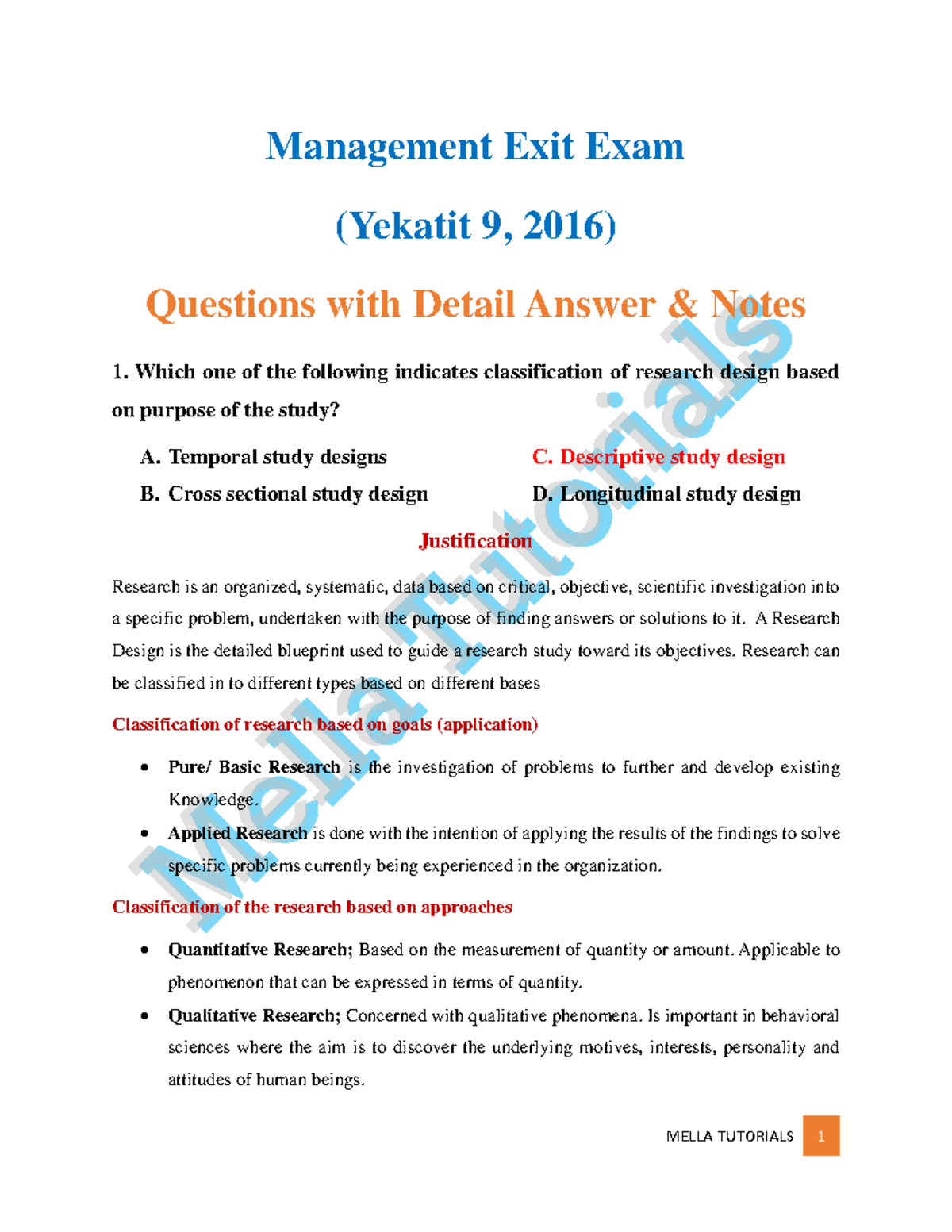 Management Exit Exam Notes (Final Exam) - Detailed Q&A Guide - Studocu