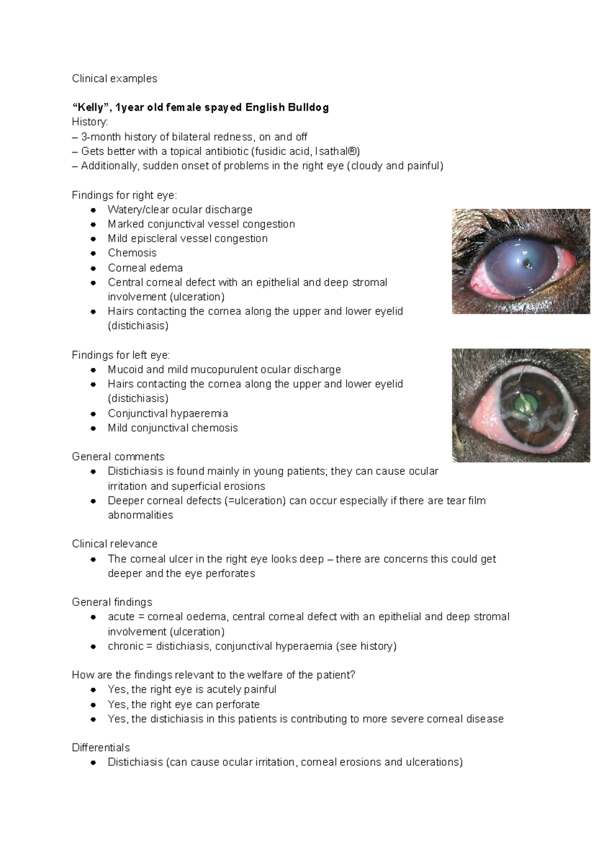 Clinical Case Study: Ocular Issues in a Bulldog - Studocu