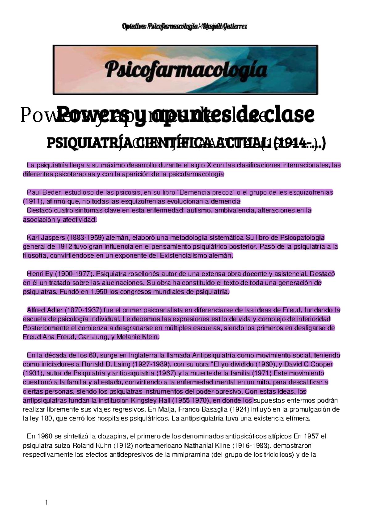 Psicofarmacología: Resumen de Conceptos Clave y Evolución Histórica ...