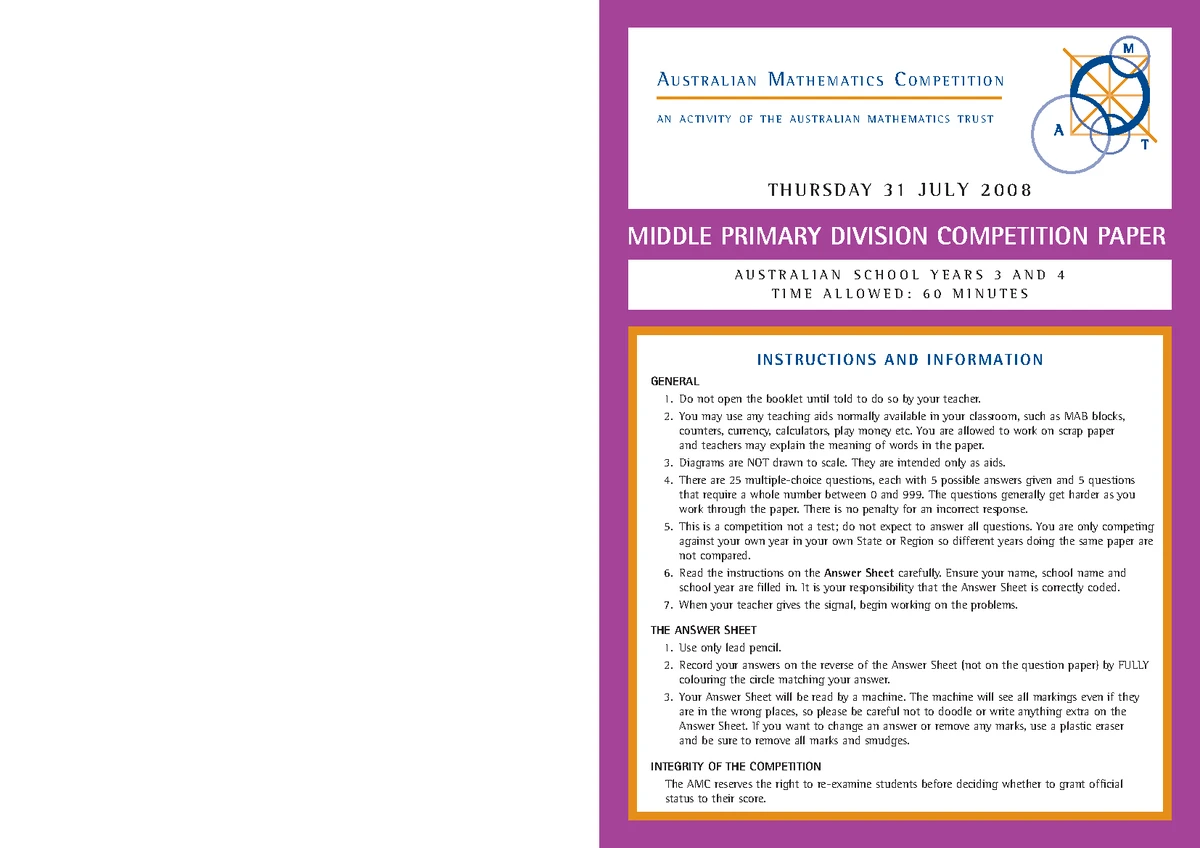 AMC 2022 JUN SOL - Answers - Australian Mathematics Competition 2022 ...