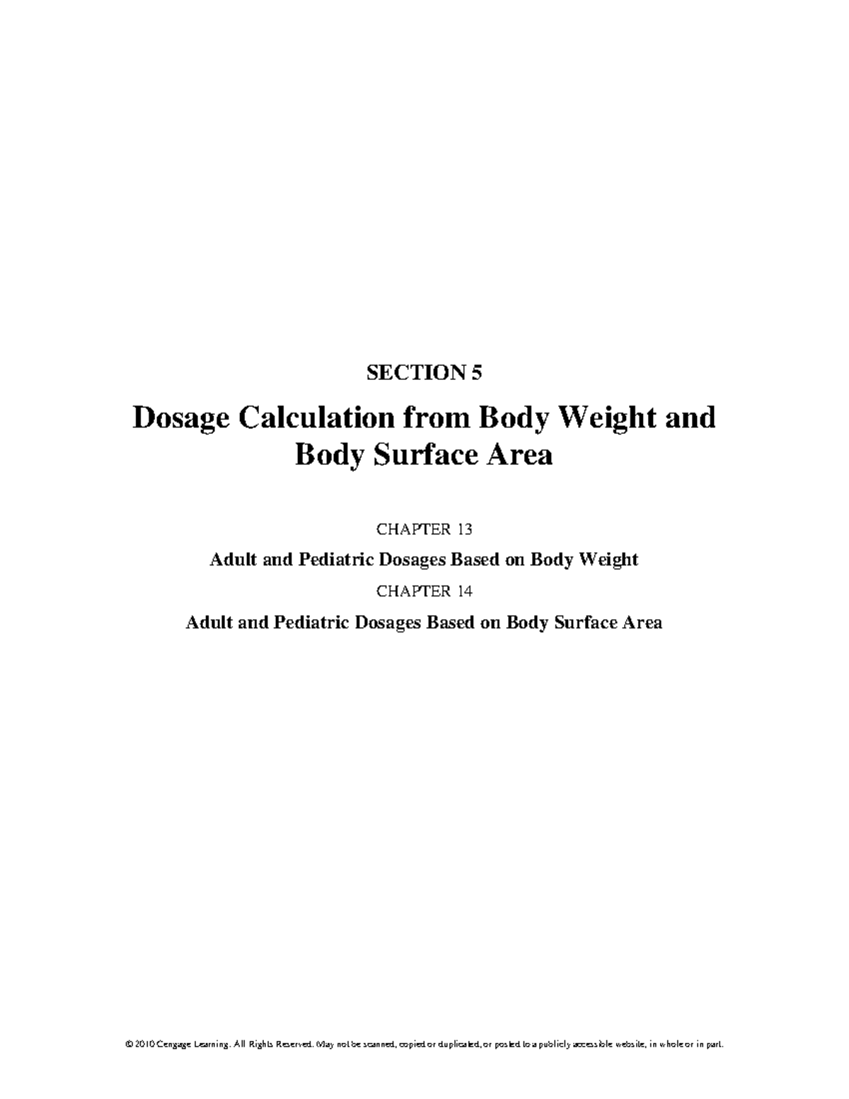 Chapter 13: Practice Questions on Dosages Based on Body Weight - Studocu