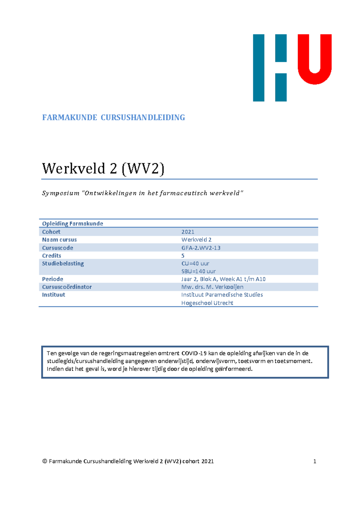 Cursushandleiding GFA-2.WV2- Werkveld 2 2022-2023 Definitief - Studeersnel