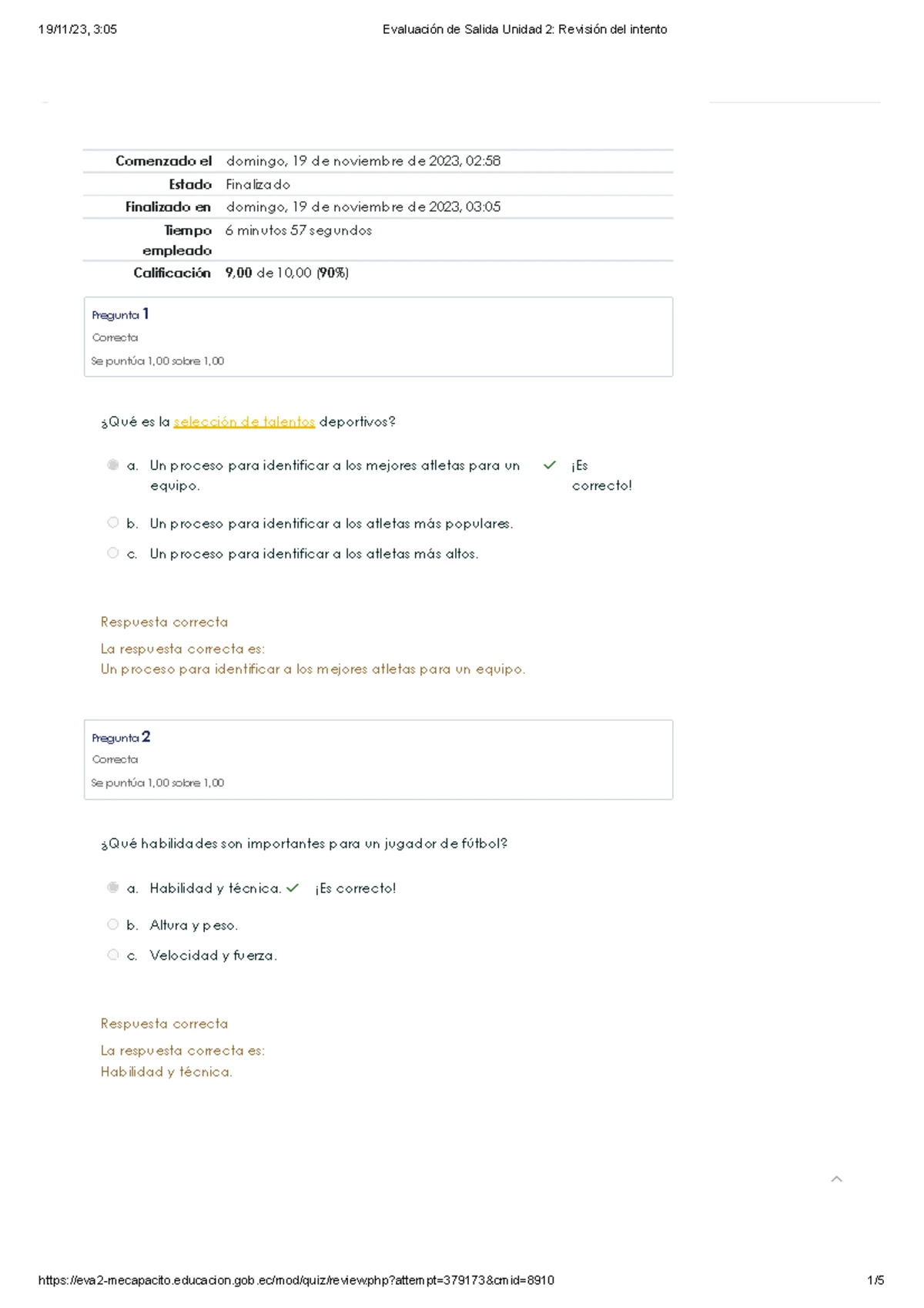 Evaluación de Salida U3: Análisis y Revisión de Preguntas y Respuestas ...