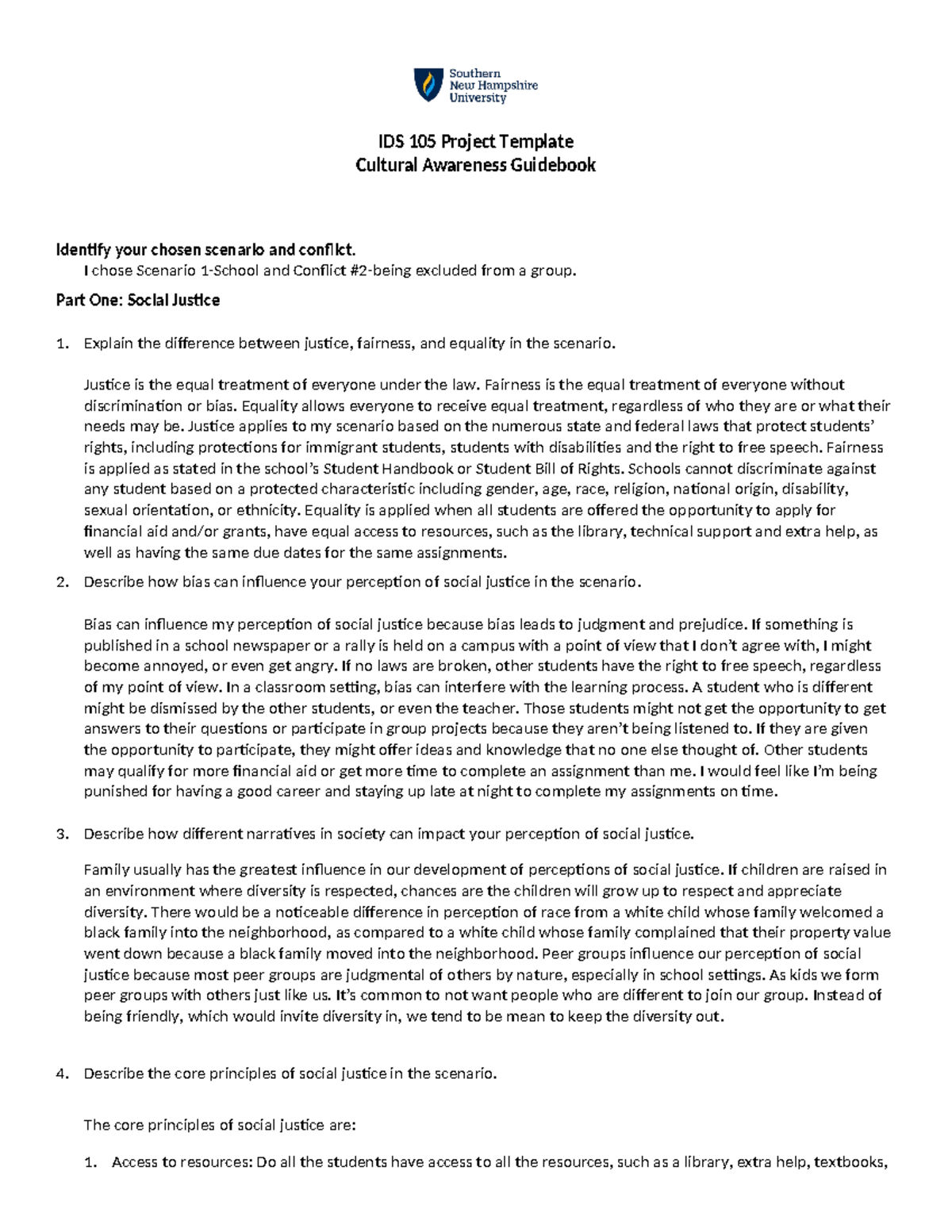 IDS 105 Project - IDS 105 Project Template Cultural Awareness Guidebook ...