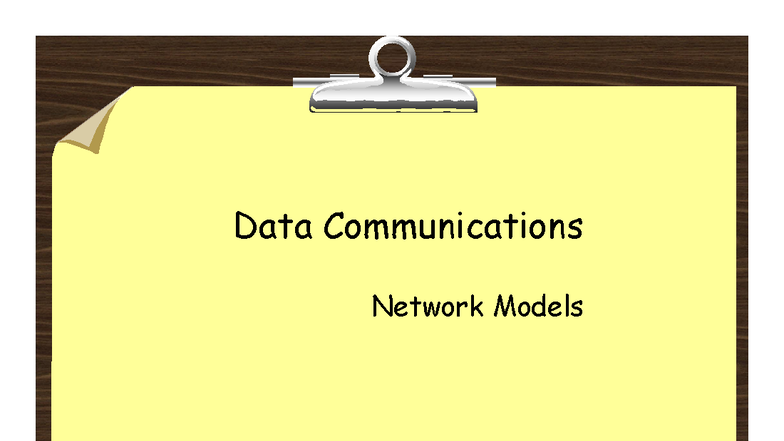 10 - Network Models - OSI Model Layers Overview Lecture Notes - Studocu