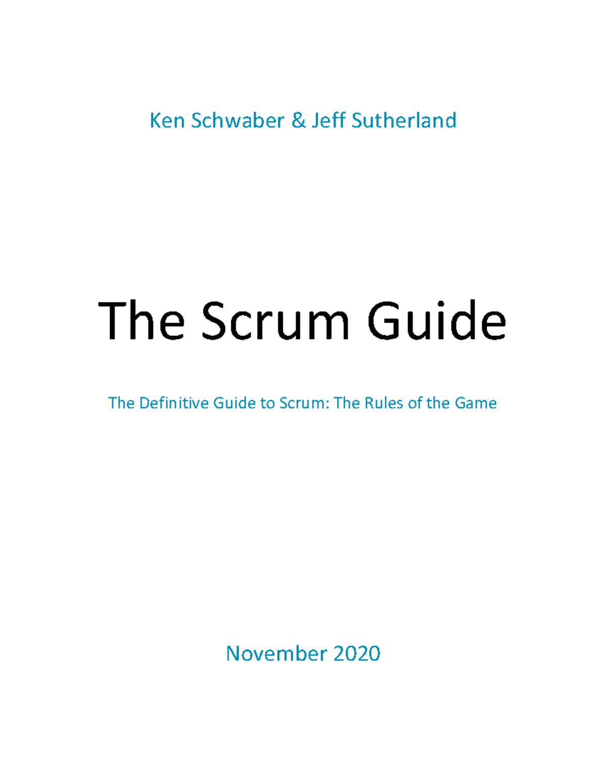 2020 Scrum Guide (US) - Definitive Framework for Agile Success - Studocu