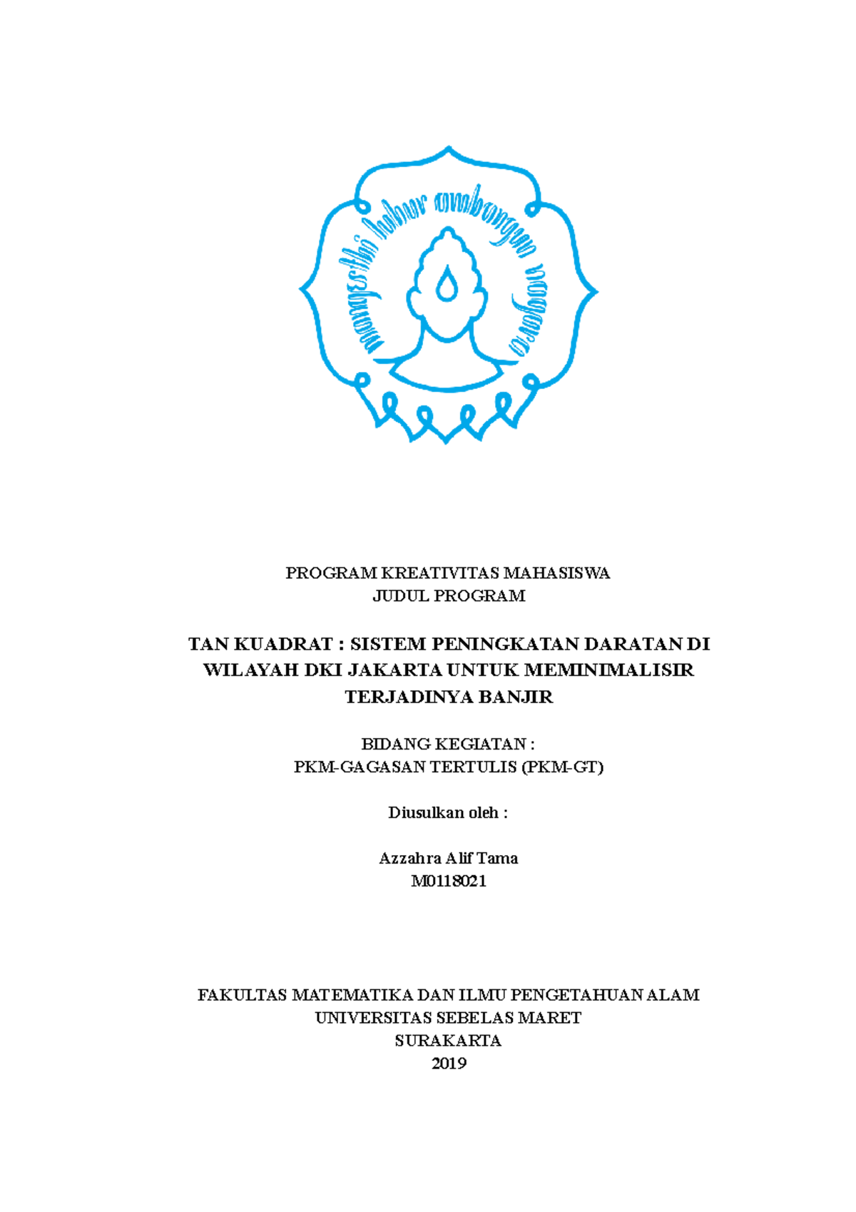 PKM-GT (Alif) - Sistem Peningkatan Daratan untuk Kurangi Banjir DKI ...