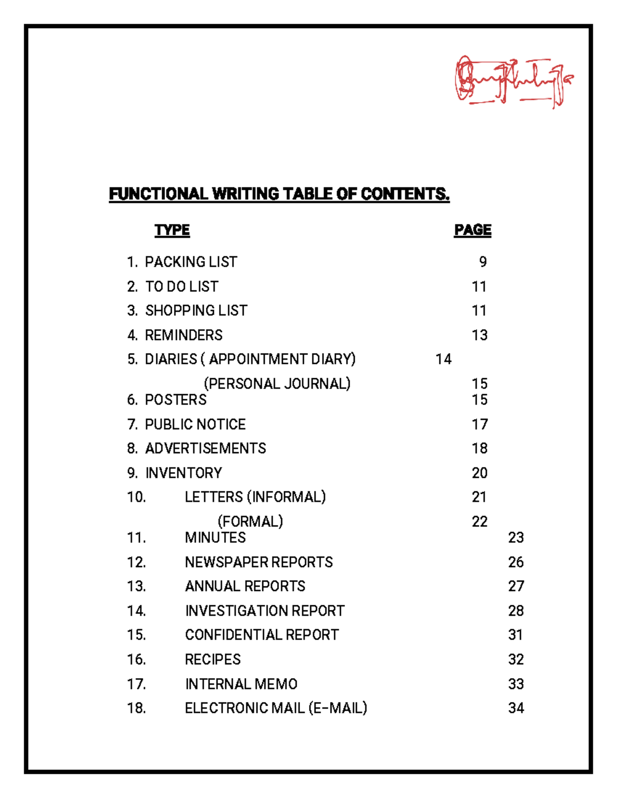 Functional Writing Guide: Essential Formats and Examples - Studocu