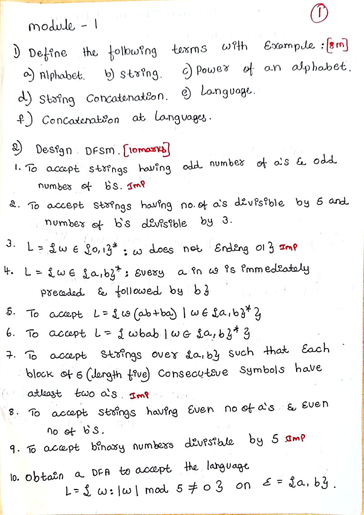 ATC Module-Wise Important Questions for Exam Preparation - Studocu