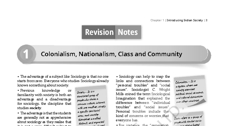 CBSE SOCIOLOGY Class 12 Chapter 1: Introducing Indian Society Revision ...