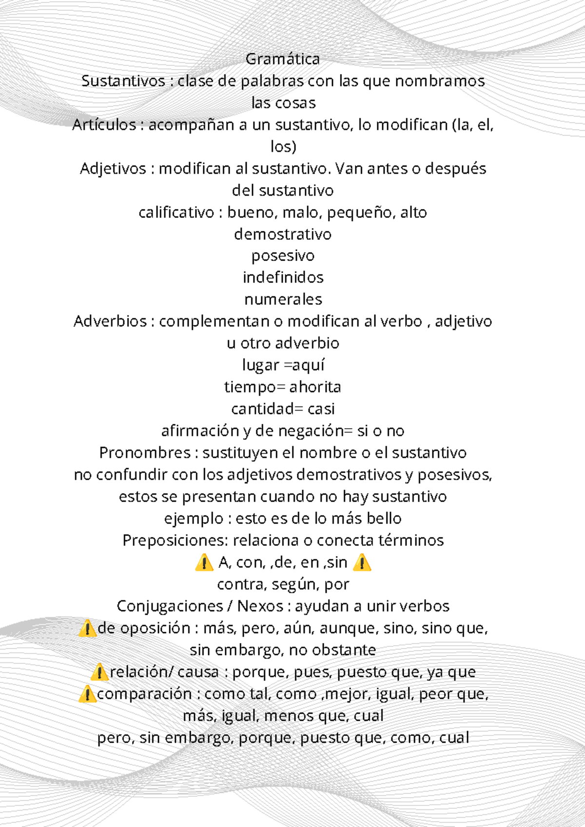 Gramática: Guía UNAM - Notas para el Examen de Admisión - Studocu