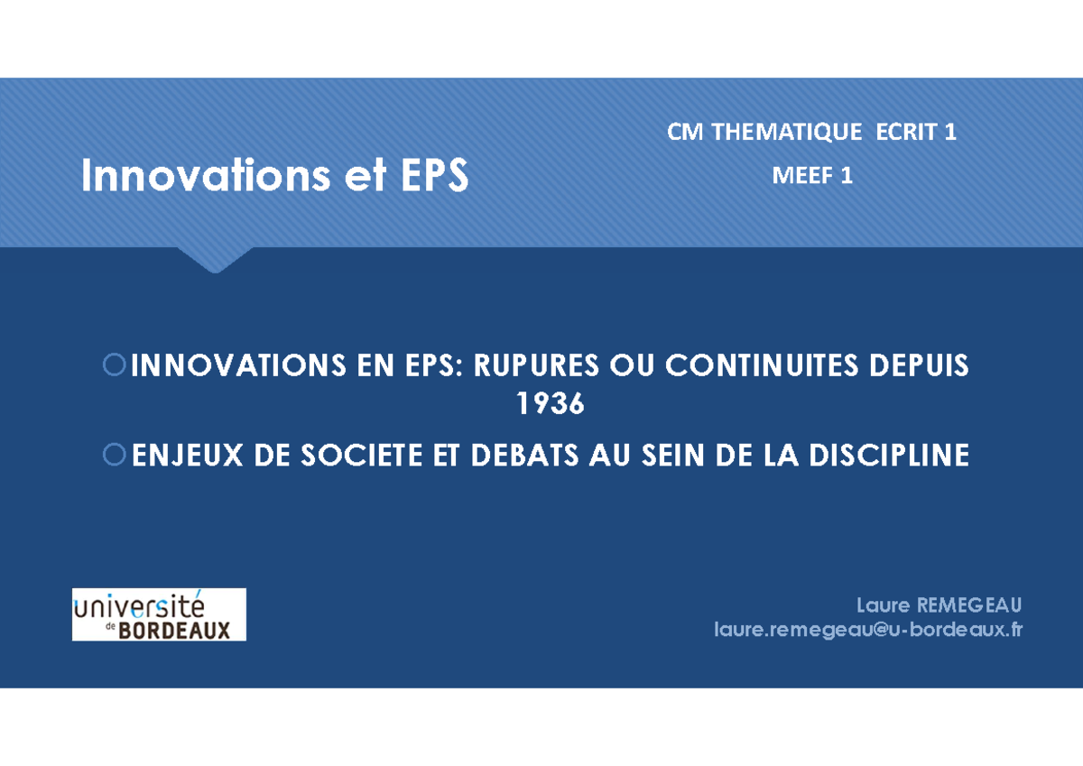 CM Innovation en EPS - Innovations et EPSInnovations et EPS INNOVATIONS ...