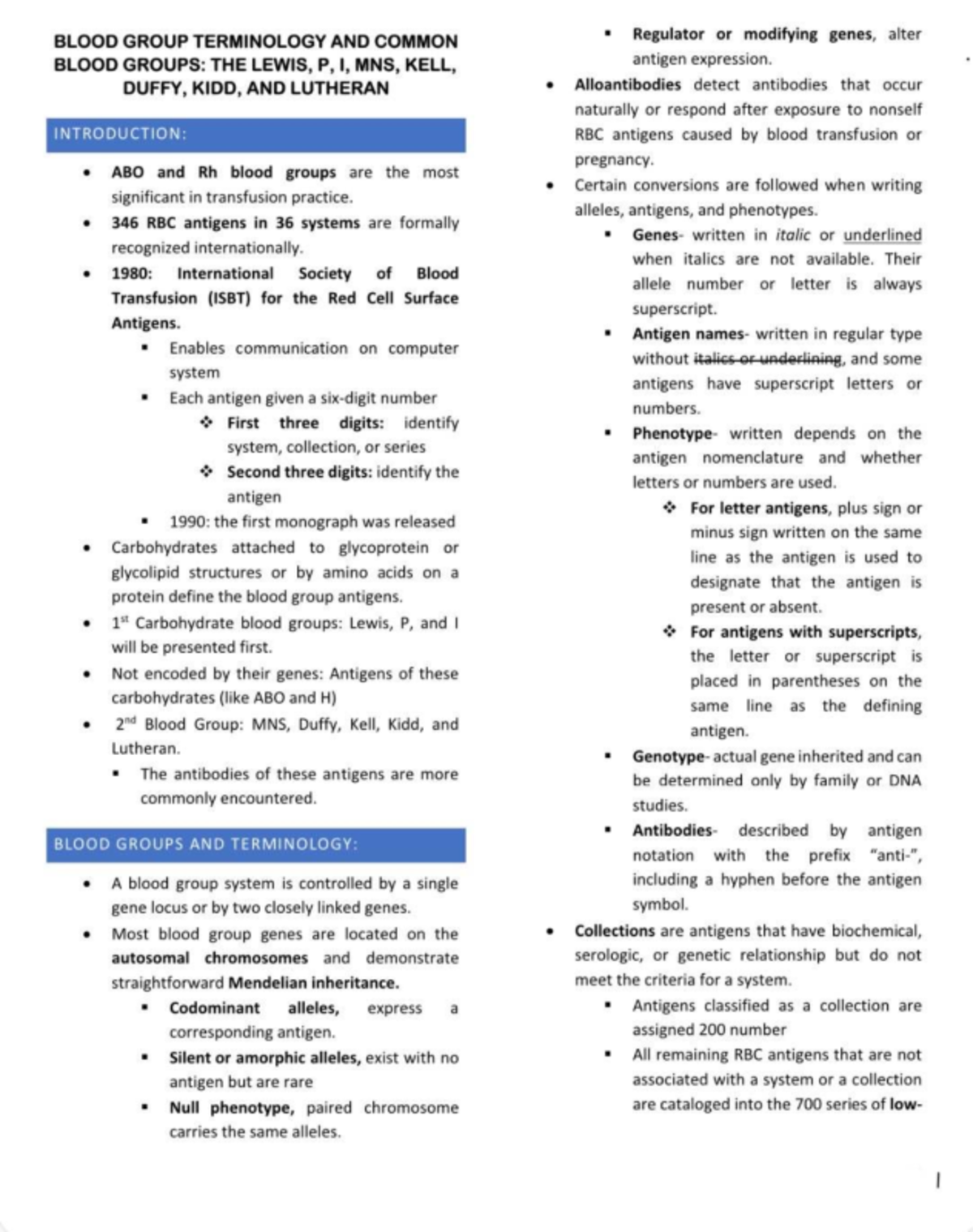 RA-Part-2: Blood Group Terminology and Common Blood Groups Overview ...
