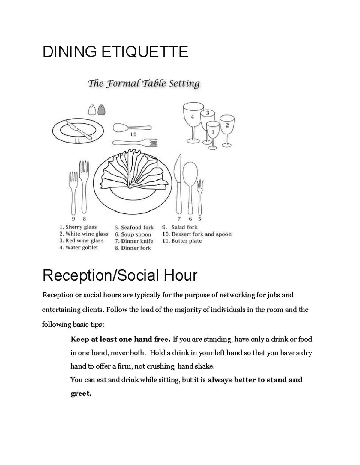 DINING ETIQUETTE: Essential Tips for Social Hours and Table Manners ...