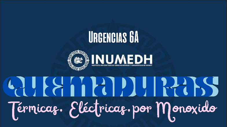Quemaduras Térmicas y Eléctricas: Guía para Pacientes Quemados - Studocu