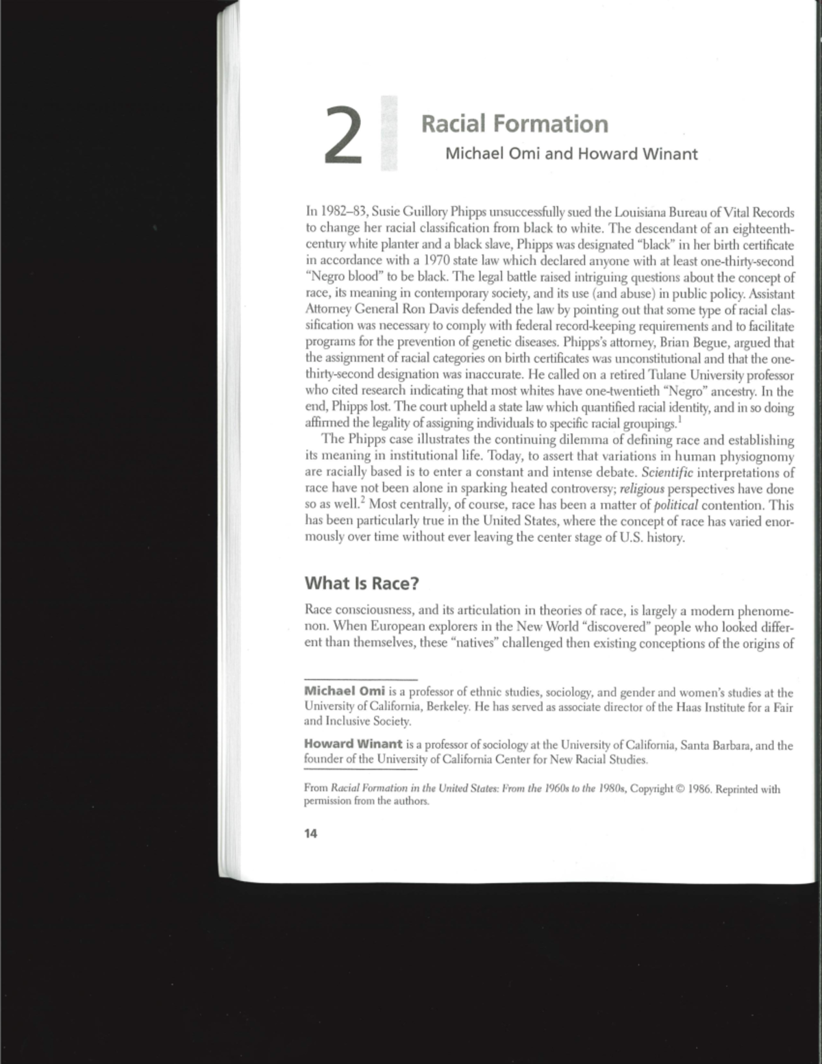 Racial Formation Insights - Study Notes for PSY101: Intro to Psychology ...