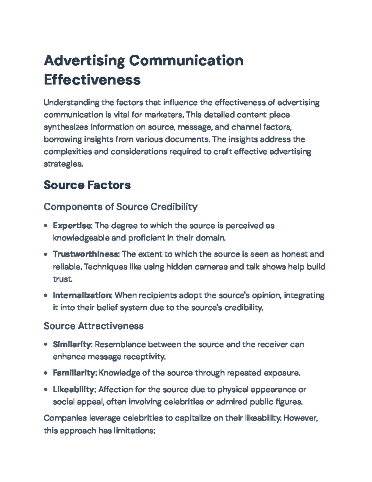 Effective Advertising Communication: Key Factors for Success ...