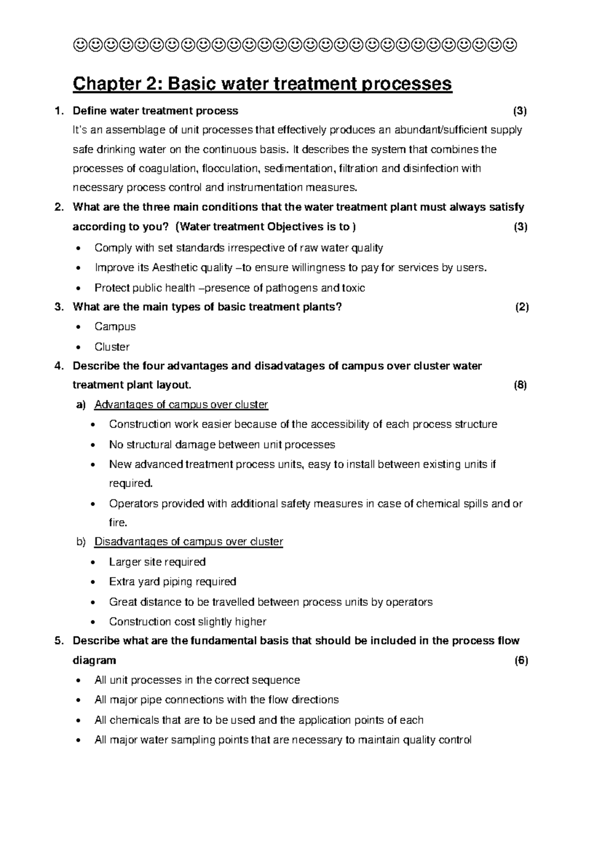 Chapter 2 basic water treatment processes - Chapter 2: Basic water ...