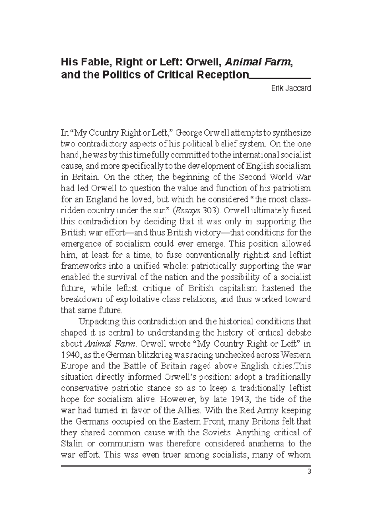 Orwell's Animal Farm: Politics and Critical Reception Analysis - Studocu