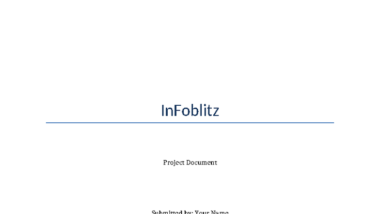 InFoblitz Mini Project Document: Secure Info Sharing App - Studocu