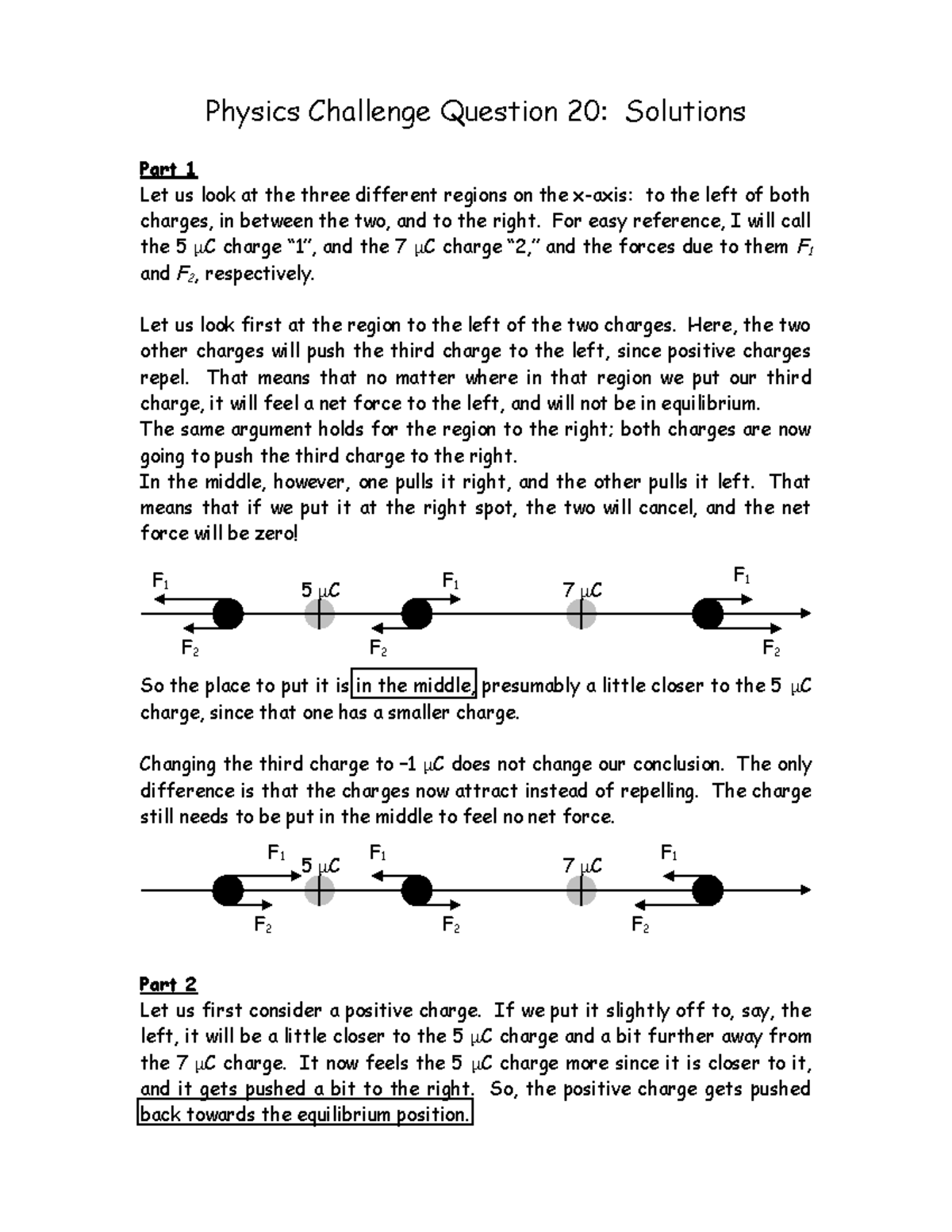 Physics Challenge Question 20: Solutions Part 1 & 2 Analysis - Studocu