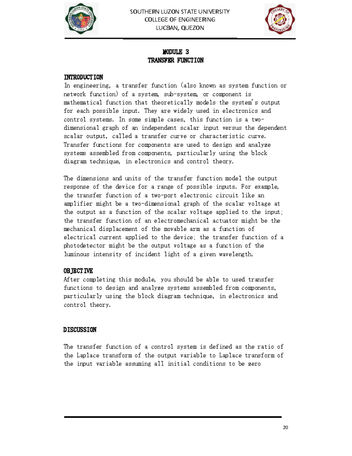 MCE17-Module 3: Understanding Transfer Functions in Control Systems ...