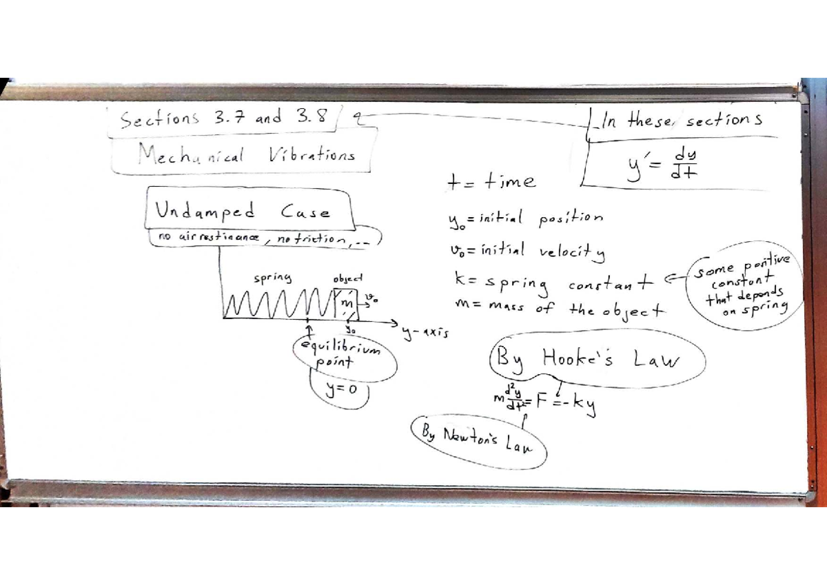 Math 240 Fall 2025 Lecture Notes: Mechanical Vibrations Overview - Studocu
