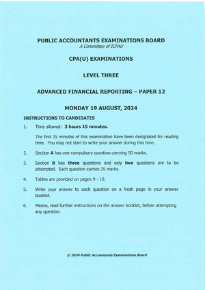 CPA Paper 12 Advanced Financial Reporting - PUBLIC ACCOUNTANTS ...