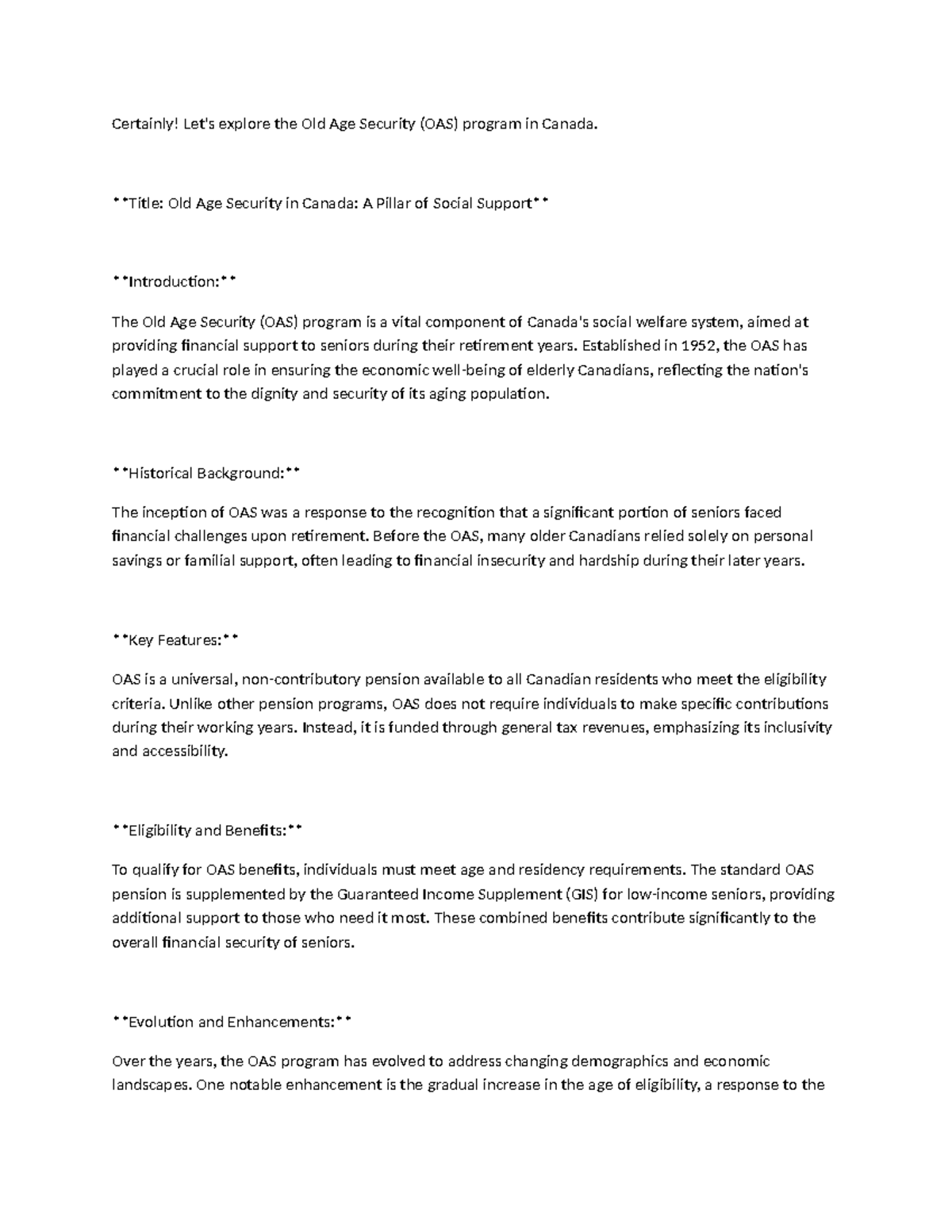 OAS - note - Certainly! Let's explore the Old Age Security (OAS ...